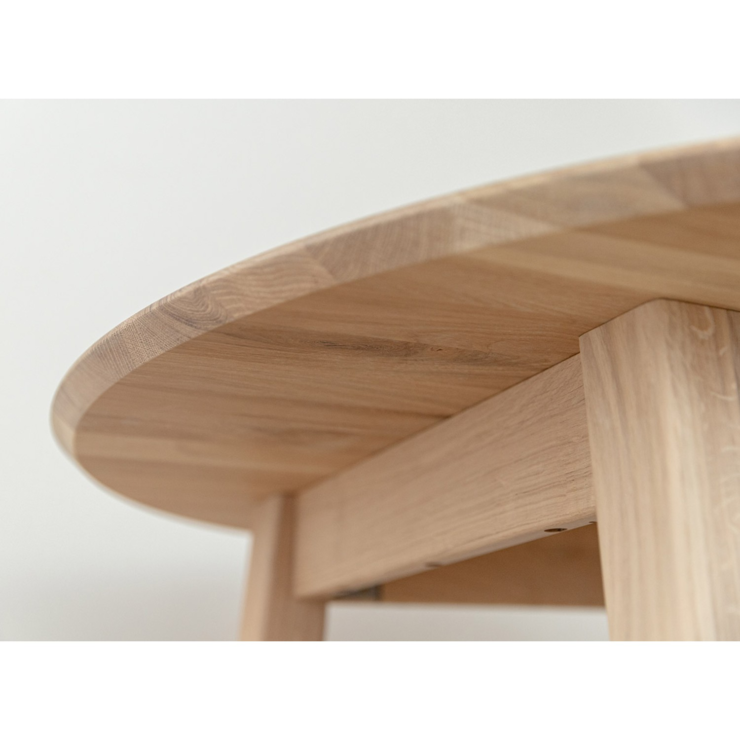 Masa rotunda fixa 90cm stejar albit Otello lemn masiv-Modern | WoodMood