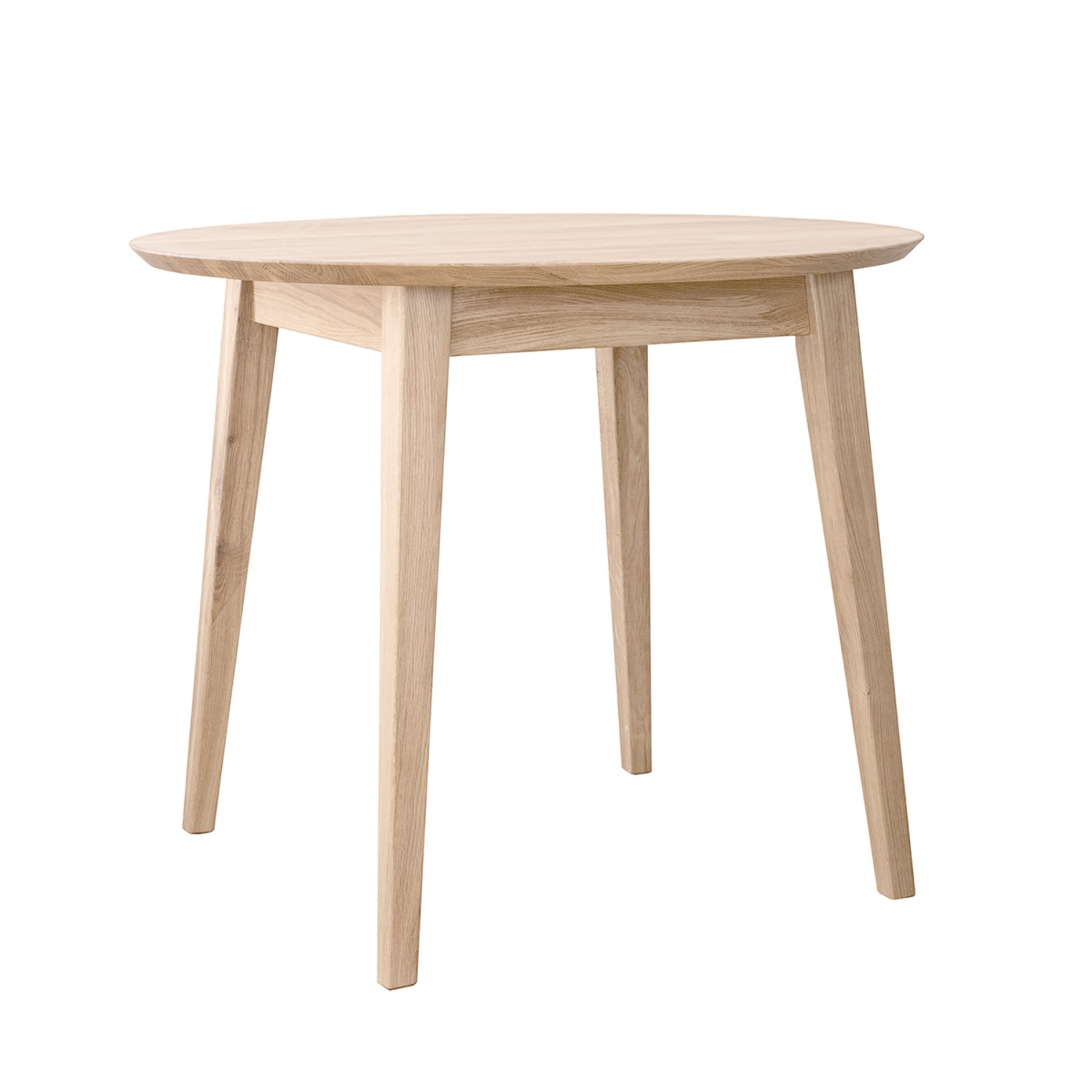 Masa rotunda fixa 90cm stejar albit Otello lemn masiv-Modern | WoodMood